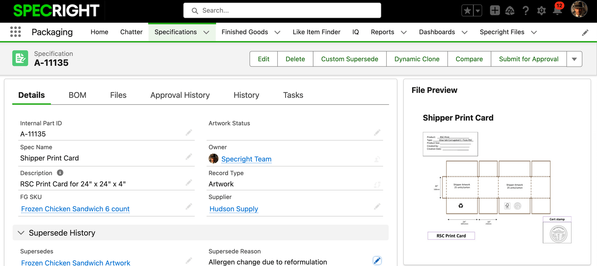 Packaging Management Software | Specright